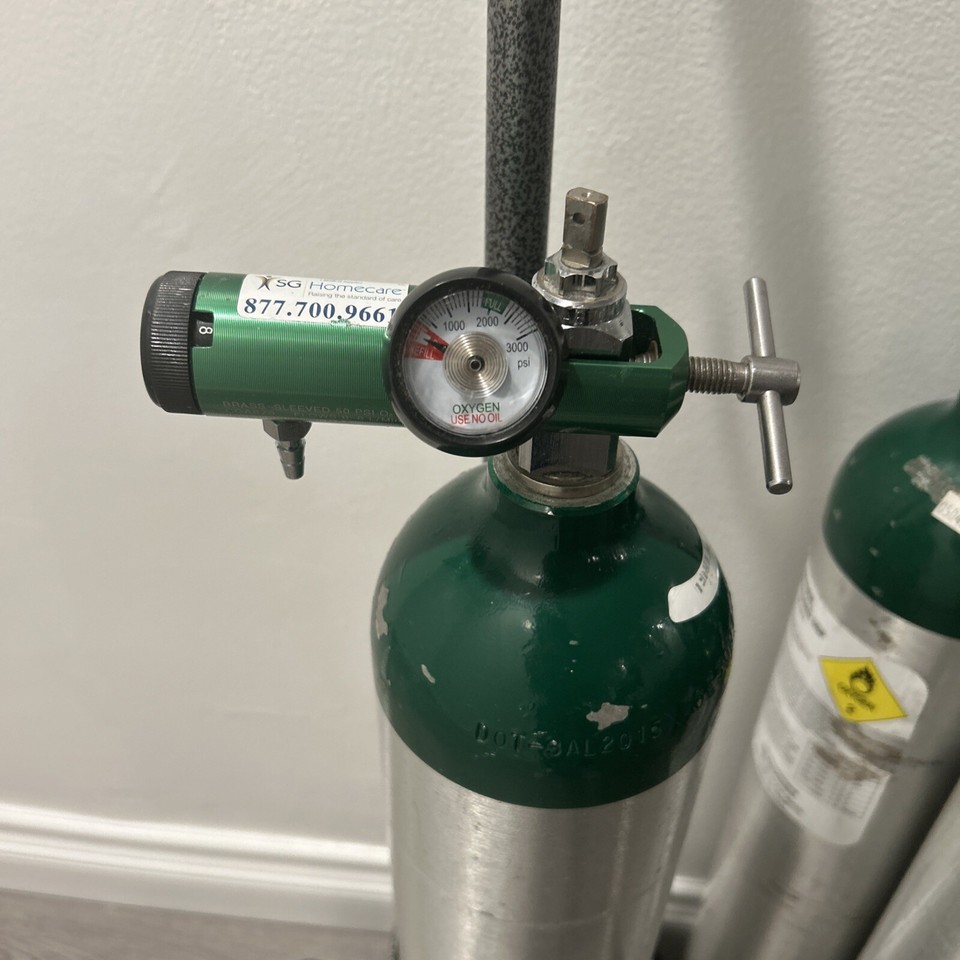 Set of 6 Medical Oxygen Tank Size E Un1072 “Empty Tank/ Cart/ | eBay