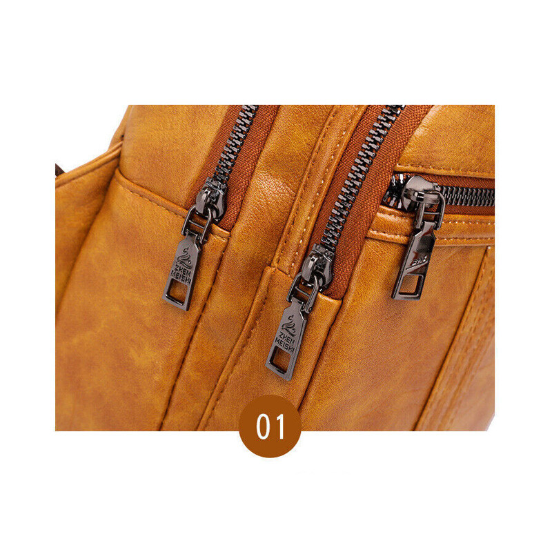Women Men Chest bag Sling Backpack Leather Retro Crossbody Bag Shoulder ...