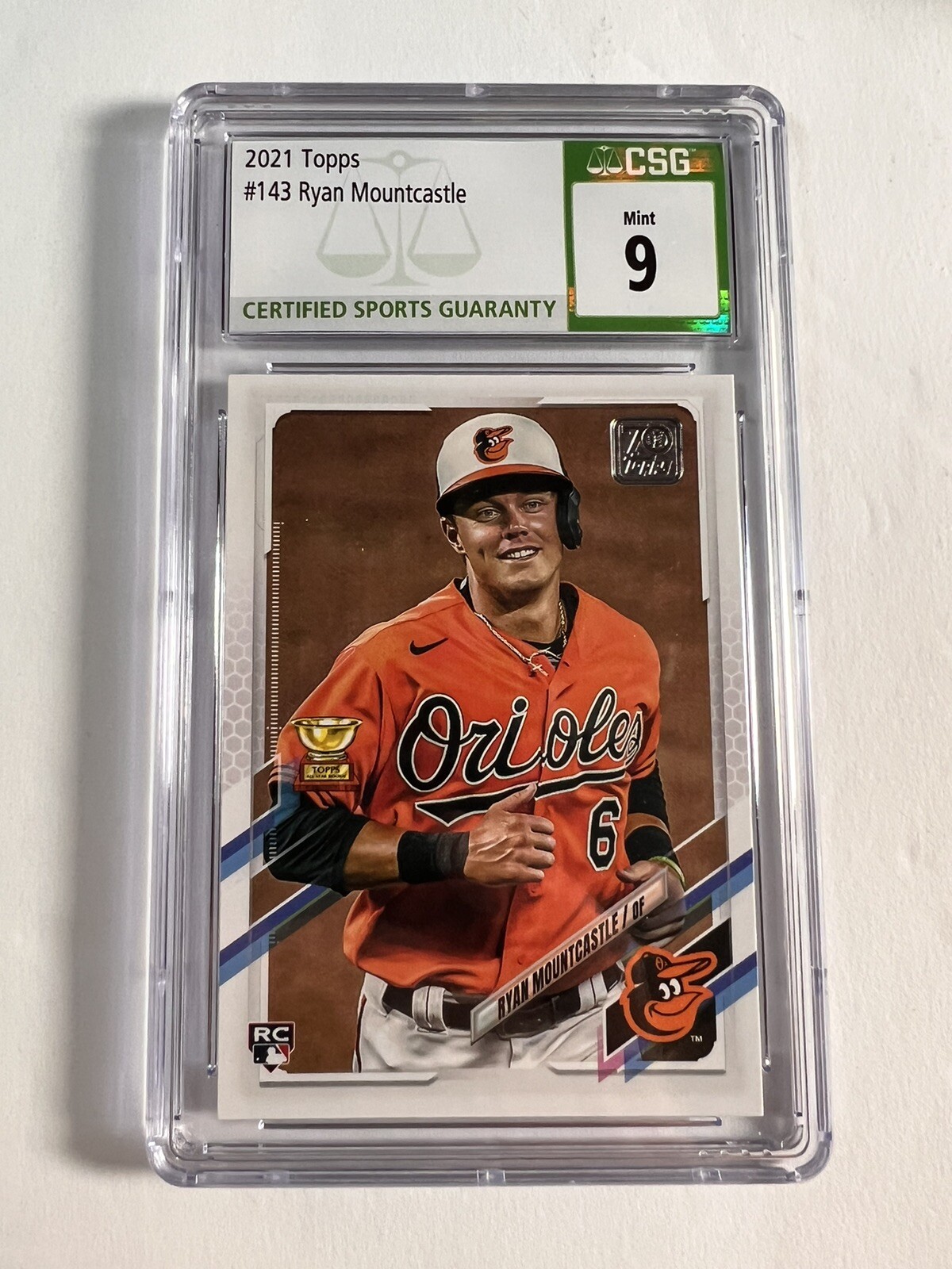 2021 Topps Series 1 Ryan Mountcastle #143 Rookie Card PSA 9 Orioles ...