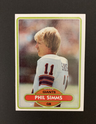 1980 Topps PHIL SIMMS Rookie #225 Football Card Vg-Ex/Ex No Creases | eBay
