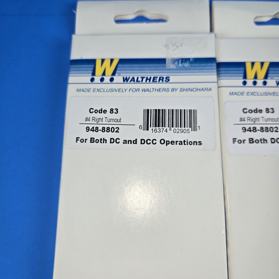 Walthers 948-8802 HO Code 83 Nickel Silver #4 Right Switch Turnout LOT ...