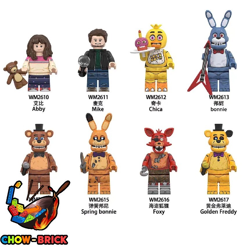 Custom Lego FNAF Five Nights at Freddie's Video Game Hero 8 X Mini ...