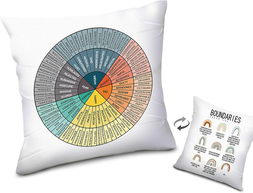 Feelings Wheel Pillow Double-Sided Printed with Different Patterns of ...