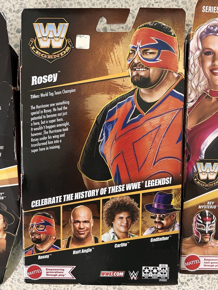WWE ELITE LEGENDS HURRICANE MIGHTY MOLLY HOLLY CHASE VARIANT & ROSEY ...