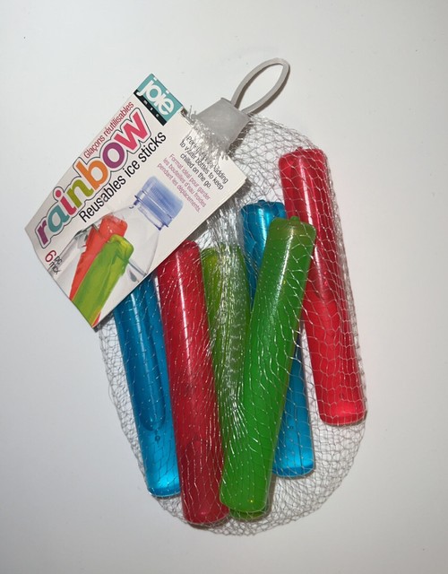 Joie Rainbow Reusable Ice Sticks (Ice Cube) for Water Bottles - 6 pack ...