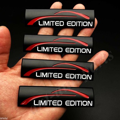 4pcs Metal Black Limited Car Trunk Fender Sticker Badge Sticker Sport ...
