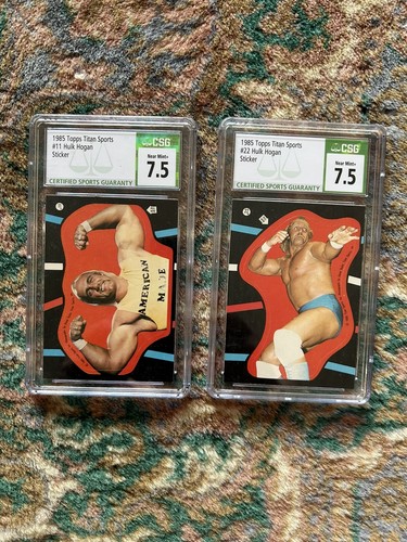 1985 TOPPS WWF LOT OF 2 HULK HOGAN ROOKIE STICKERS WWE WRESTLING | eBay