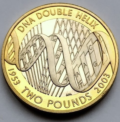 2003 Two £2 Pound DNA Double Helix Brilliant Uncirculated Coin | eBay UK