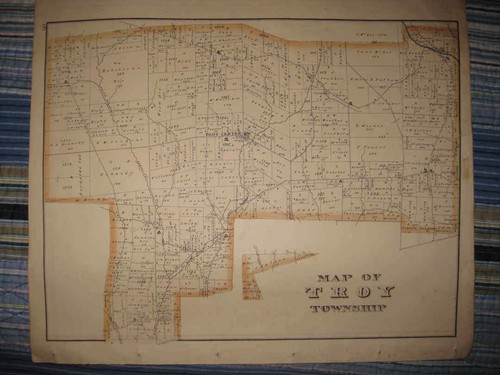ANTIQUE 1876 TROY TOWNSHIP TOWNVILLE WOODCOCK CRAWFORD COUNTY ...