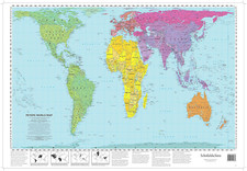 First Edition Peters Projection World Map English 1983 United Nations ...