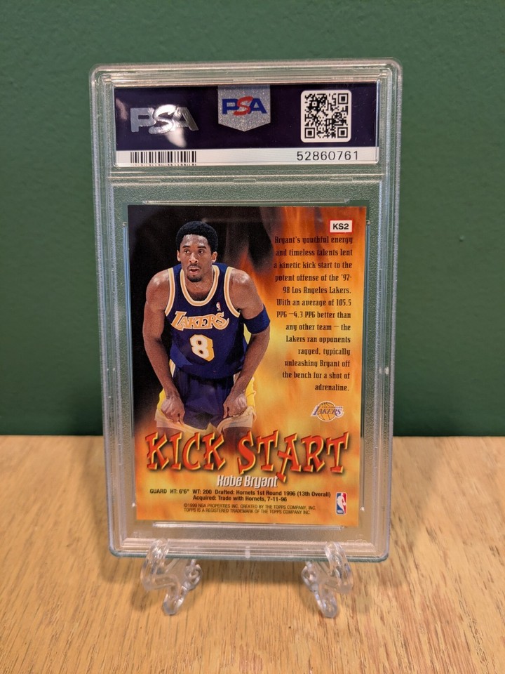 1998-99 Topps Kick Start #KS2 Kobe Bryant Los Angeles Lakers HOF PSA 10 ...