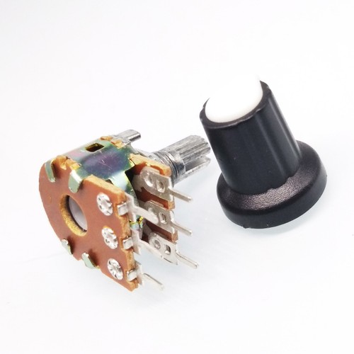 10 Units 100K B100K OHM Linear Taper Rotary Dual Potentiometer POT White Knob | eBay