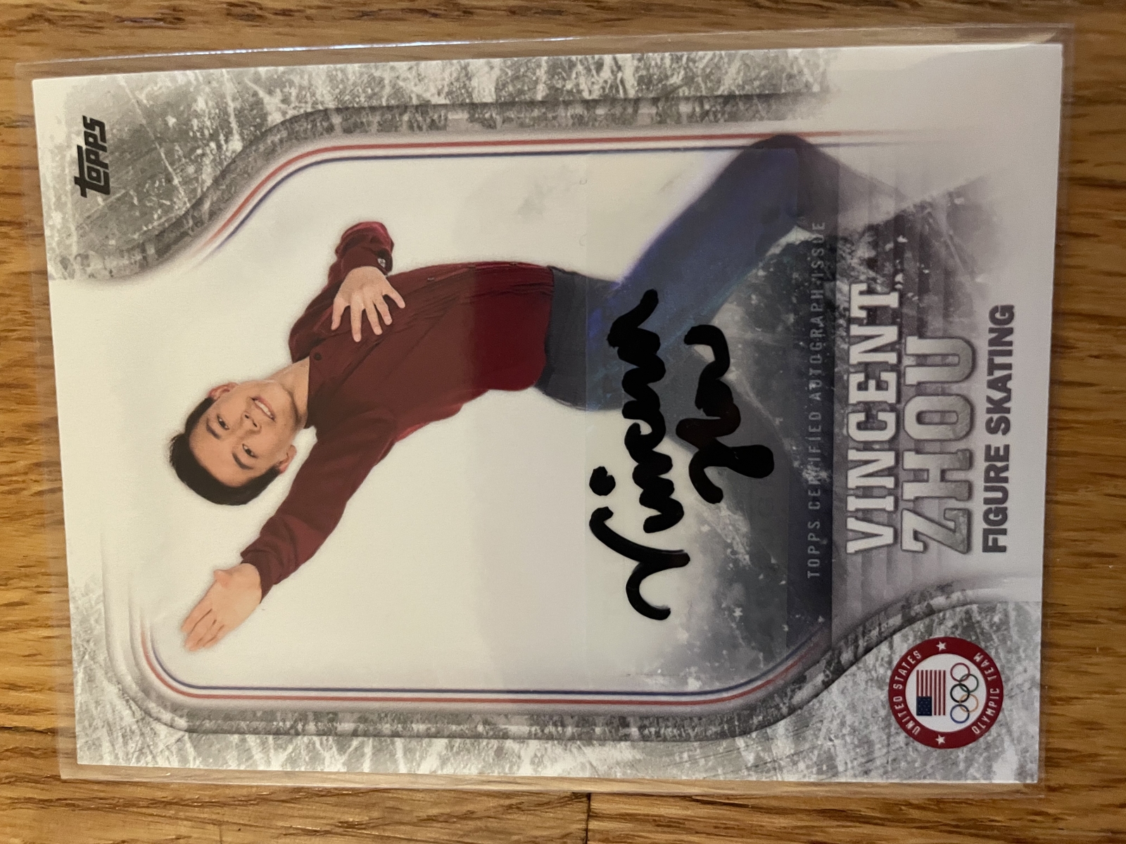 2018 Topps Olympics US-18 Vincent Zhou Silver Autograph #/50 | eBay