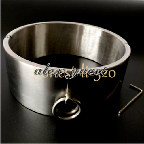 316 Stainless Steel 6CM Height Heavy Big Rings Cangue Neck Collar Cuff ...