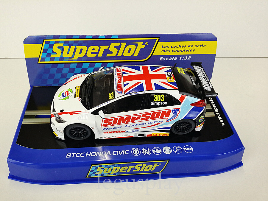 Slot SCX Scalextric Superslot H3915 BTCC Honda Civic Type R Matt ...