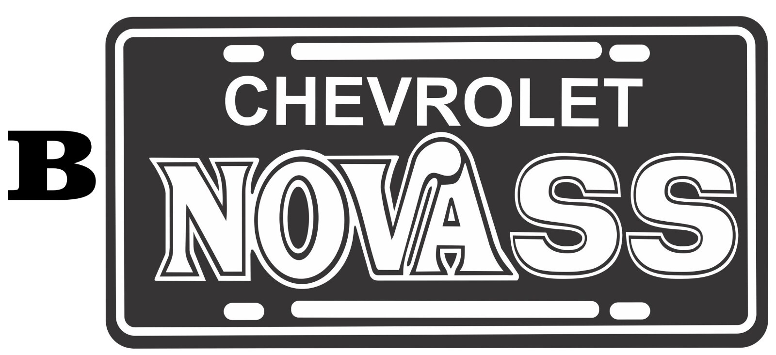 Chevrolet Nova SS License Plate tin sign 2 colors Mount on car Hang in ...