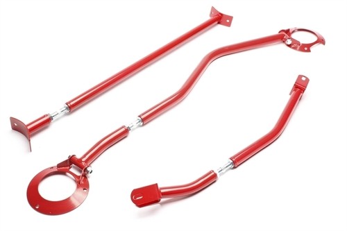 TA TECHNIX STRUT BRACE BARS KIT STRUTBARS RED VW POLO MK1 MK2 86 86C ...