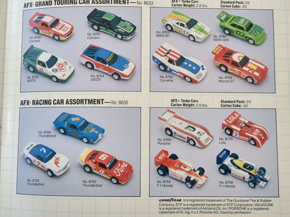 AURORA AFX TOMY 1986 ELECTRIC SLOT CAR RACING TOY FAIR Catalog Sets ...