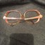 VTG CHRISTIAN DIOR CD Oversize Amber Cinnabar Gold tone Big Eye GLASSES ...
