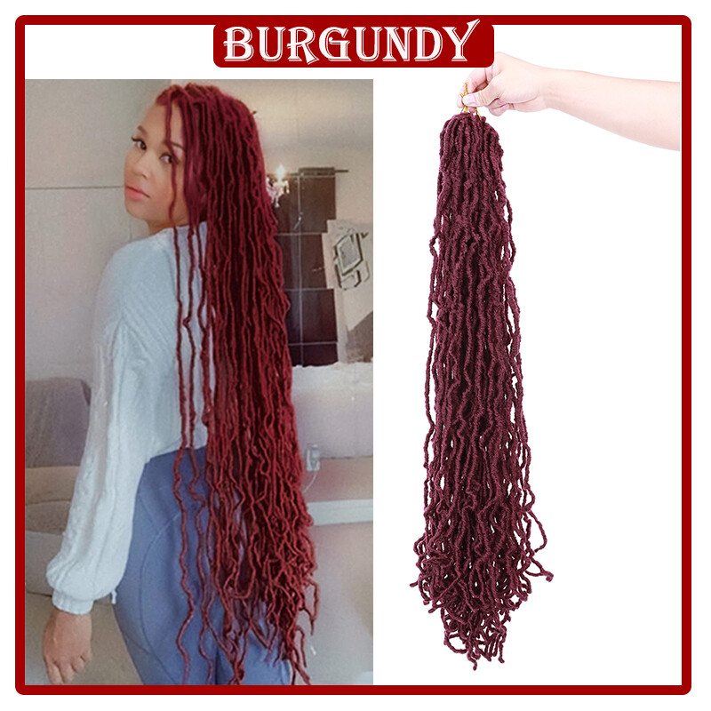 US 36" THICK Twist Faux Locs Dreadlocks Synthetic Crochet Natural Afro ...