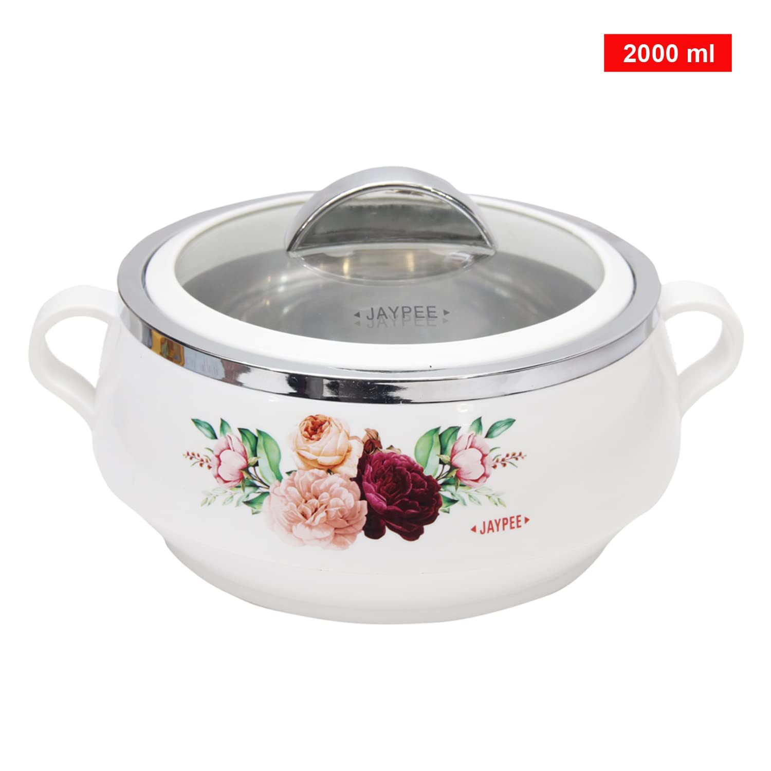 Jaypee Thermoware Ceramica Casserole Insulated Hot Pot & Glass Lid Food ...