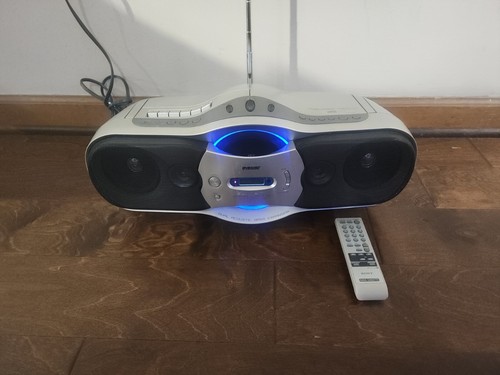 Sony CFD-F10 Boom Box CD Radio Cassette Dual Acoustic Mega Bass ...