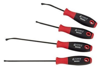 4pc Sunex Tools Seal And O-Ring Removal Tool Set 6" And 9" Pick Spoon ...
