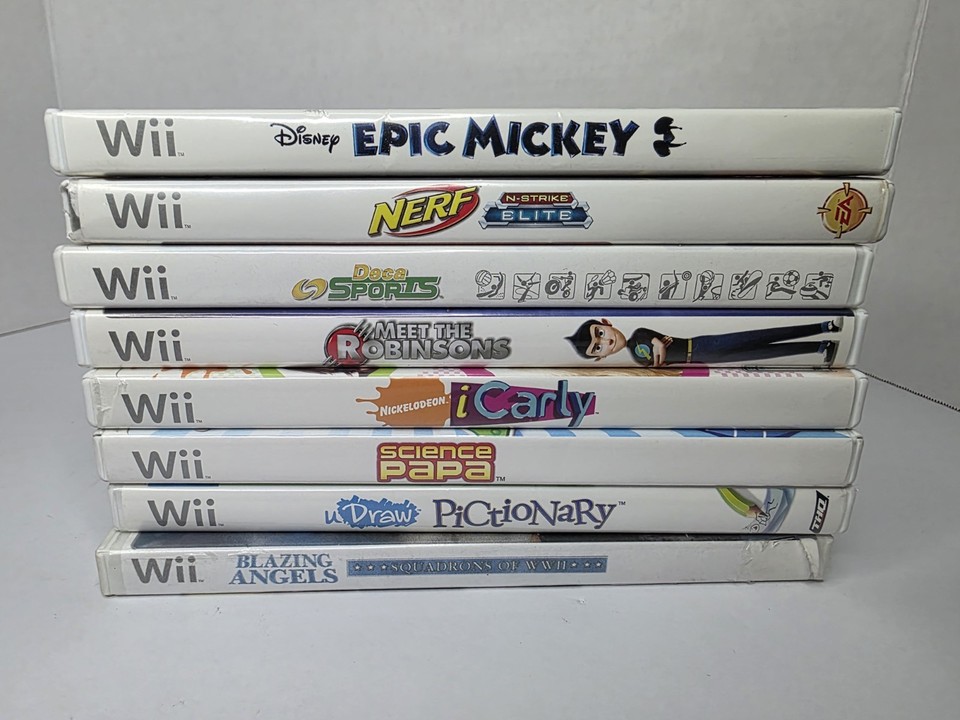 Nintendo Wii Console Bundle HDMI 2 Remotes 7 Games Tested Clean ...