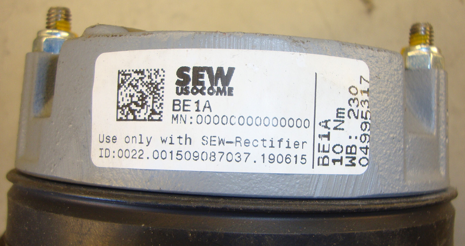 💰 SEW-EURODRIVE Bremse BE1A/10Nm/230AC/96DC | eBay