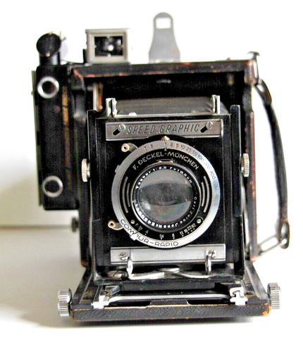Speed Graphic Camera Tessari 1:35 F-10.5 Carl Zeiss Kalart Range Finder ...