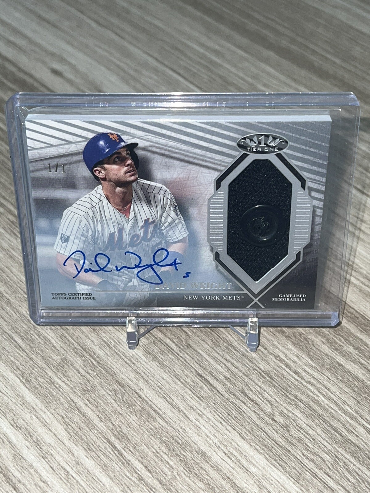 2022 Topps Tier One David Wright 1/1 Patch Auto #TIUB-DW - New York Mets | eBay