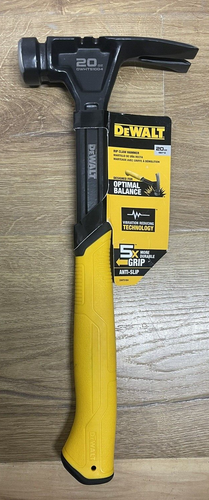 DEWALT Rip Claw Hammer 20 oz. DWHT51004 Steel Nailing Anti-Slip Black ...