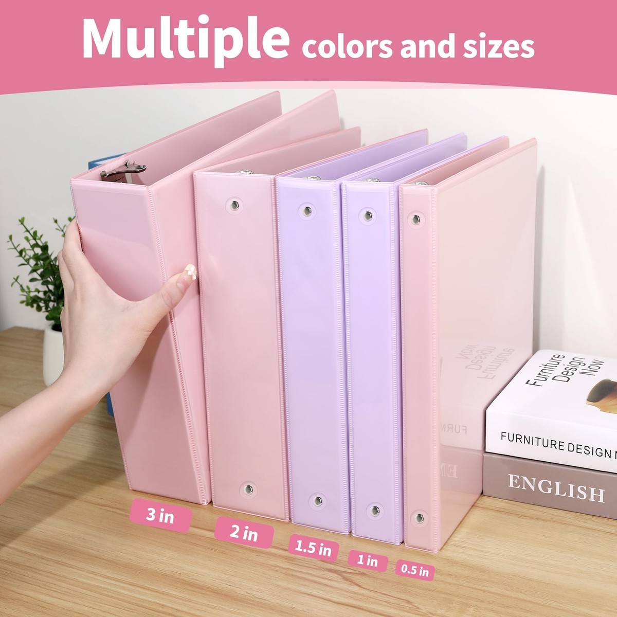 Office Organization Binders SUNEE 2-Pack 2-Inch 3-Ring Binders - Clear ...