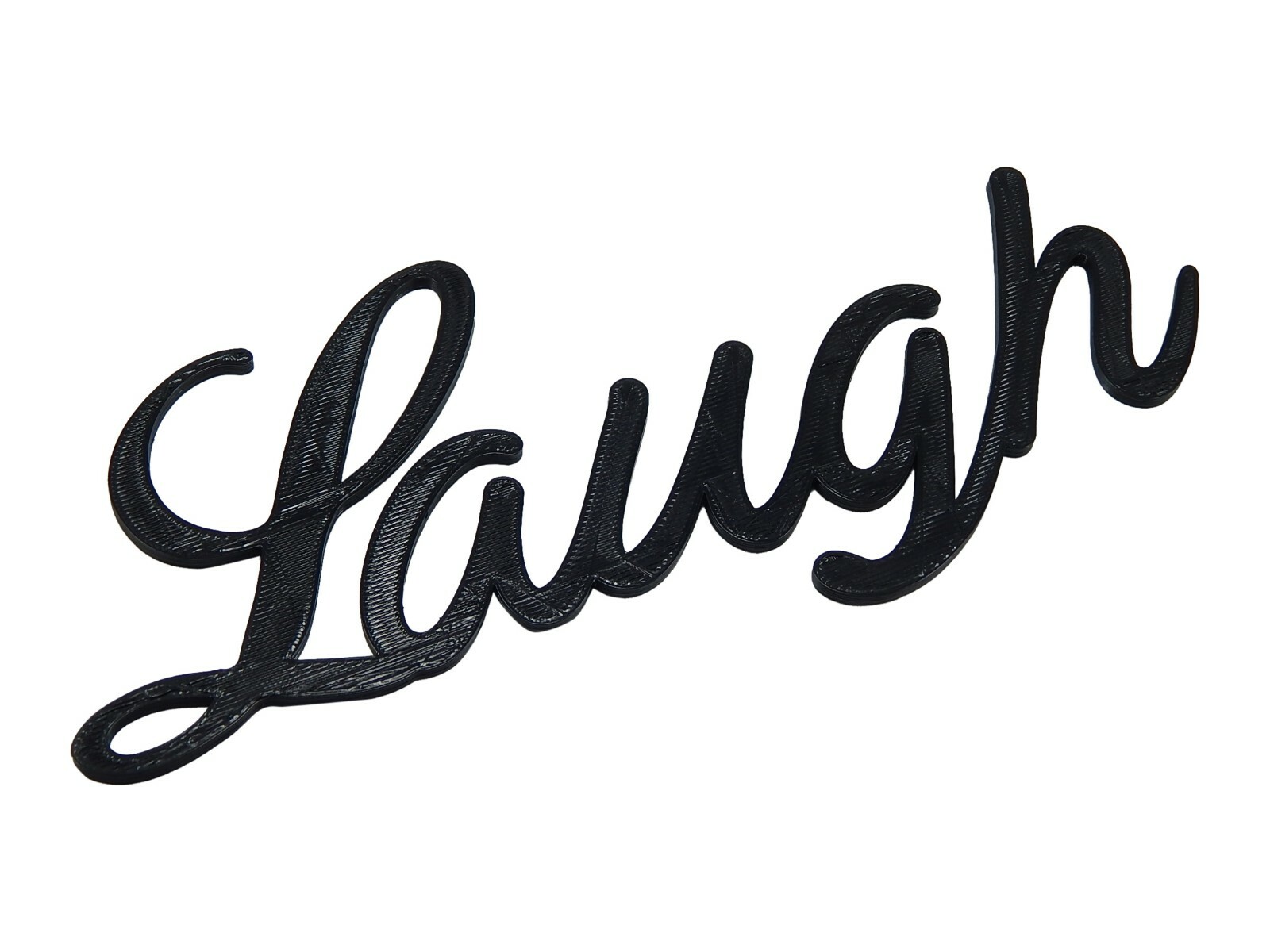 Laugh Word Art Sign Home Kitchen Decor Wall Hanging Cursive Script ...