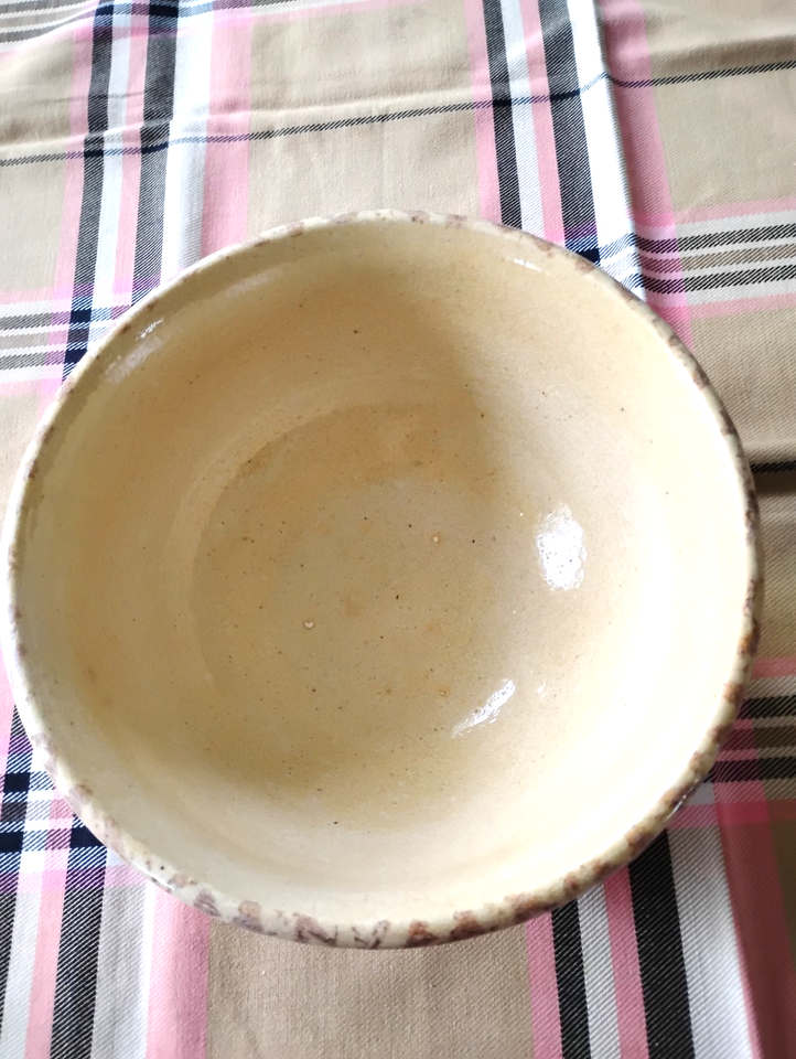 VTG RED WING? MIXING BOWL-YELLOW WARE SPATTERWARE-STONEWARE Cake 10 ...