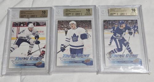 Auston Matthews, Mitch Marner, William Nylander Young Guns Cards BGS 10 ...