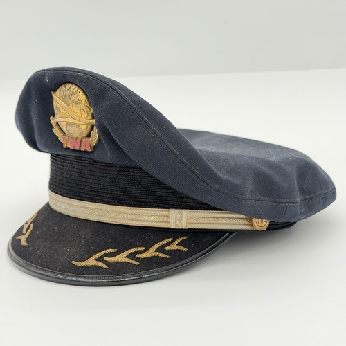 Vintage TWA TRANS WORLD AIRLINES Pilot Hat Badge | eBay
