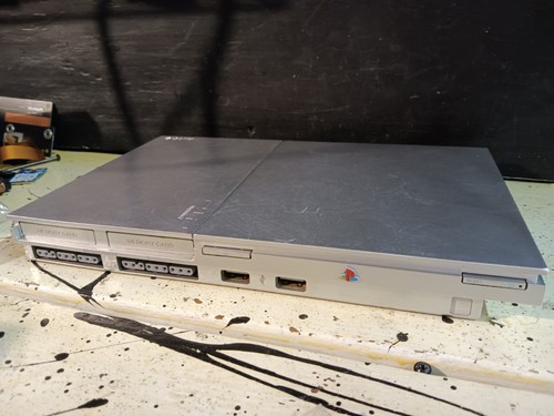 Sony PlayStation 2 PS2 Slim Silver Console SCPH-90001 Console With ...