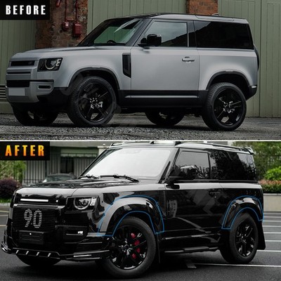 WIDE WHEEL ARCH FENDER FLARE TRIM KIT SET FOR 2020+ DEFENDER 90 L663 ...