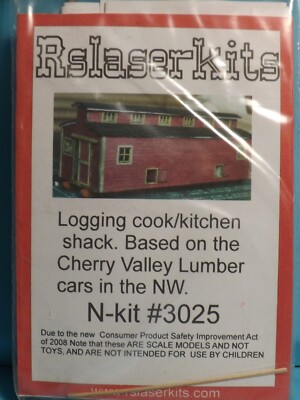 N SCALE LOGGING COOK / SHACK # 3025 by RS LASER | eBay