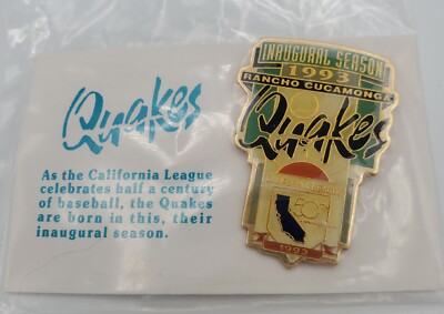 Vintage Rancho Cucamonga Quakes Baseball Inaugural Season Pin 1993 | eBay