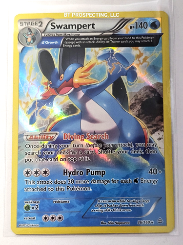2015 XY PRIMAL CLASH SWAMPERT 36/160 FULL ART HOLO | eBay