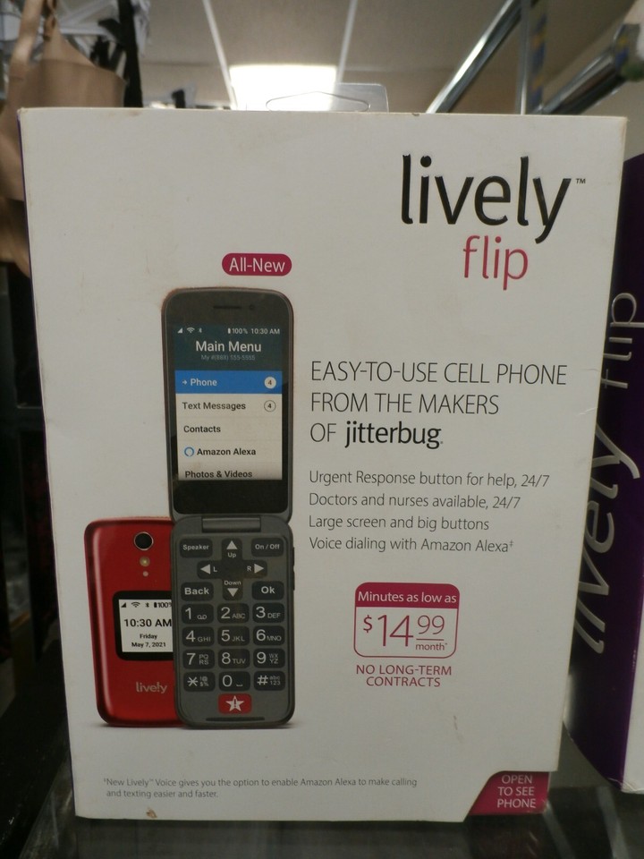 lively flip Jitterbug Flip2 Cell Phone for Seniors Red #CR B30 ...
