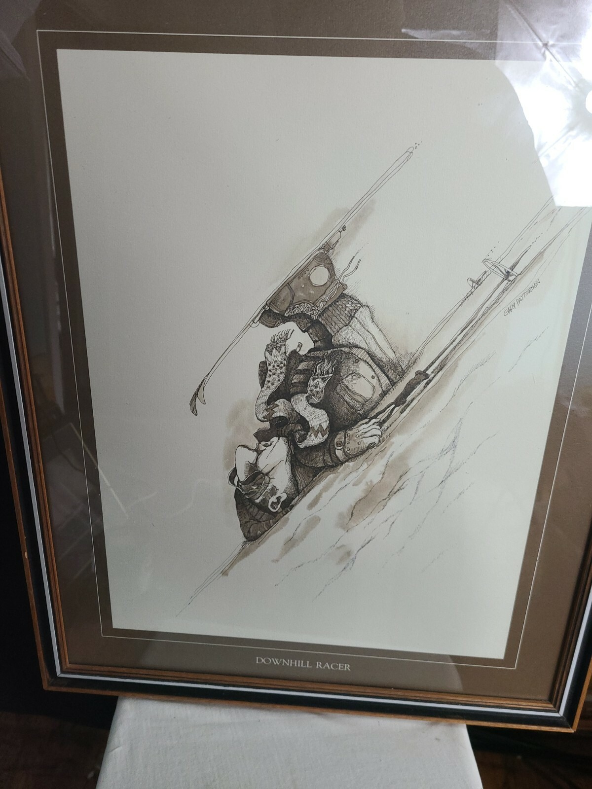 Gary Patterson Downhill Racer 1974 Sport Skiing Ski Vintage Large Print ...