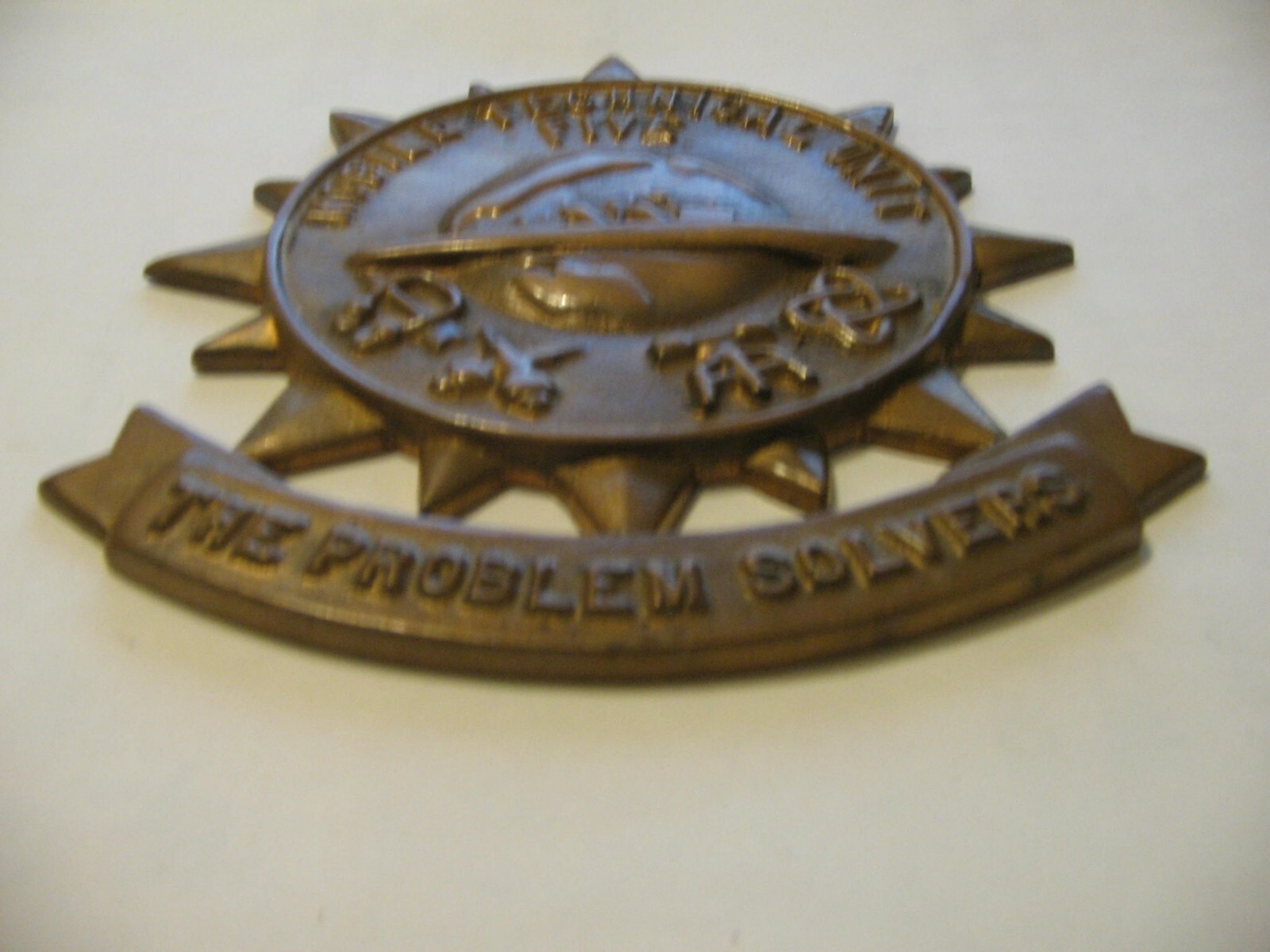 Mobile Technical Unit Five, Brass Plaque US Navy 6 1/4" Wide 6 3/4 ...