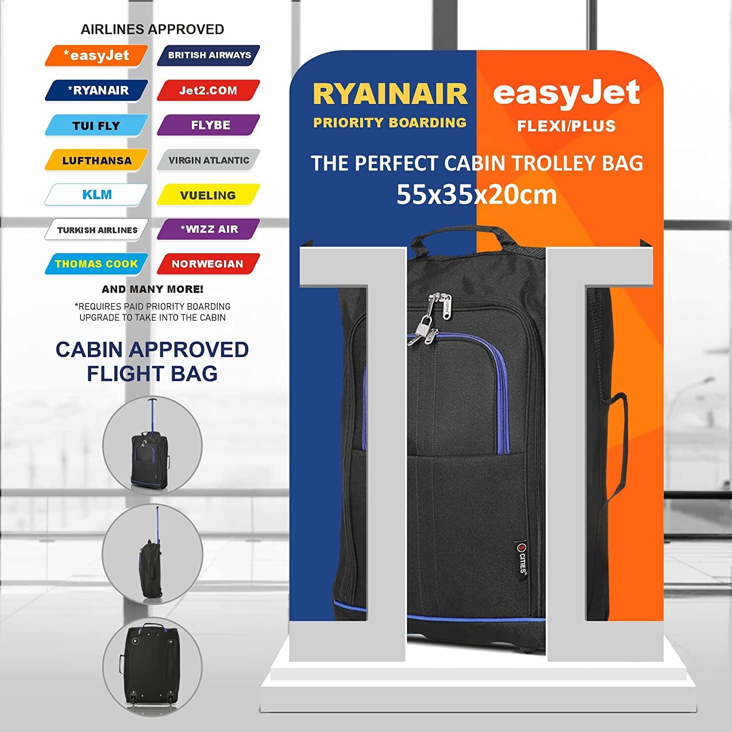 5-Cities Ryanair Maximum (40x20x25cm) New And Improved 2024, 04/21/2024