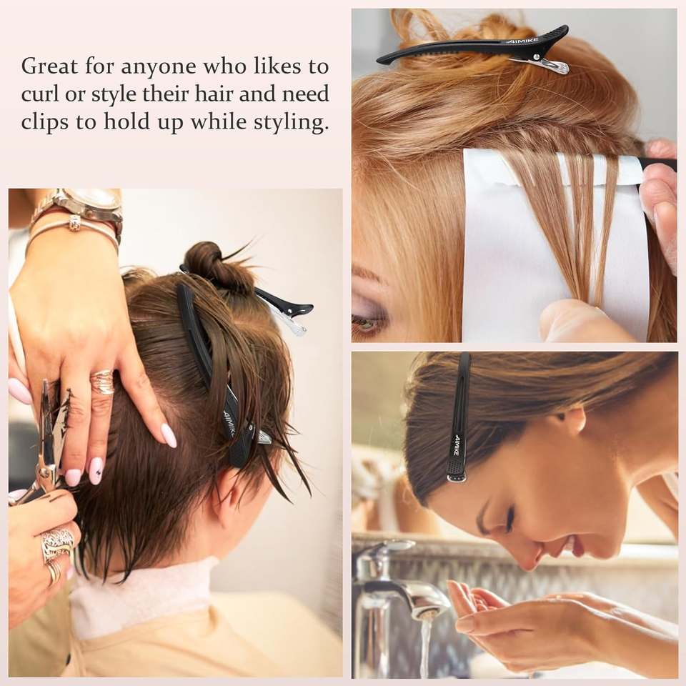 AIMIKE 6Pcs Professional Hair Clips for Styling Sectioning, Non Slip No ...