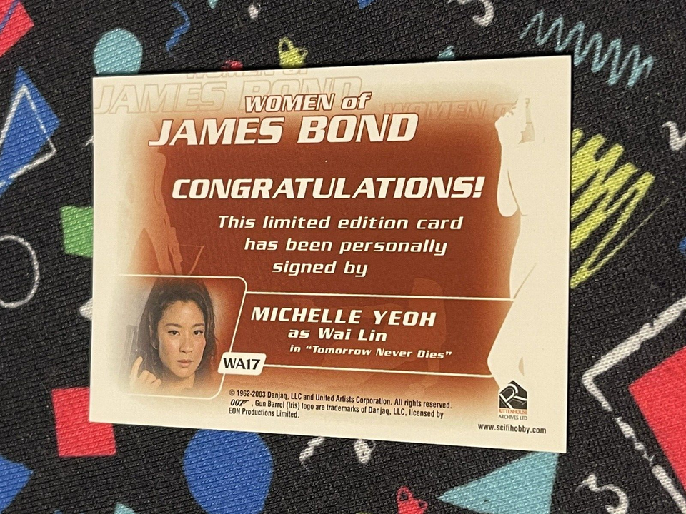 2003 James Bond 007 Michelle Yeoh Rookie RC Auto #WA17 Wai Lin ...