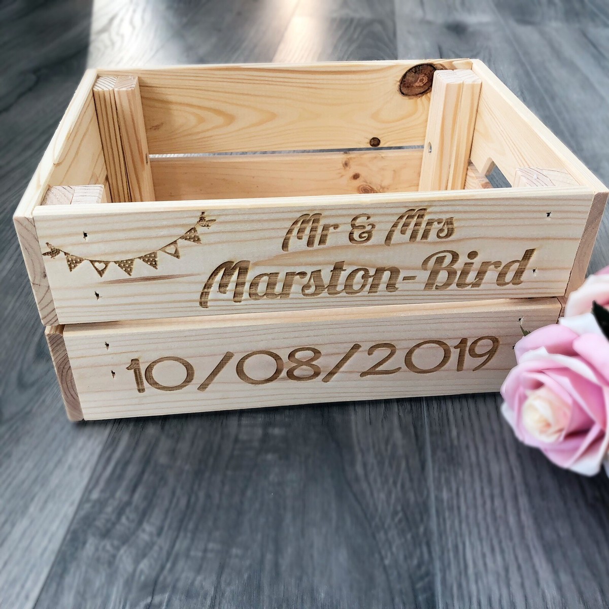 Personalised Crate Wedding
