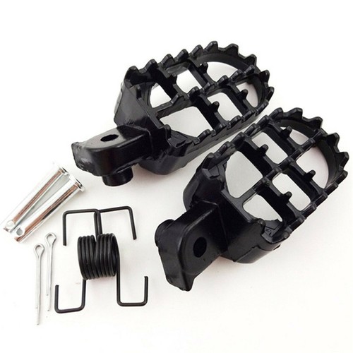 Pair Left+Right Wide Fat Motorcycle Foot Pegs Footrest 8mm Bolt ...
